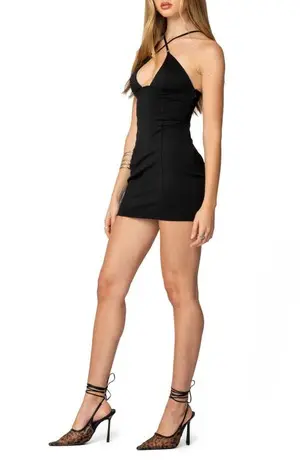 EDIKTED Louie Beaded Mini Dress