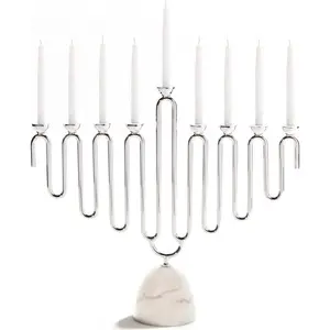 ANNA NEW YORK Coluna Menorah - White And Silver