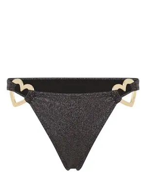 Moschino Lurex Bikini Bottom - Black