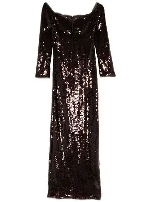 SELF-PORTRAIT Sequin Maxi Dress