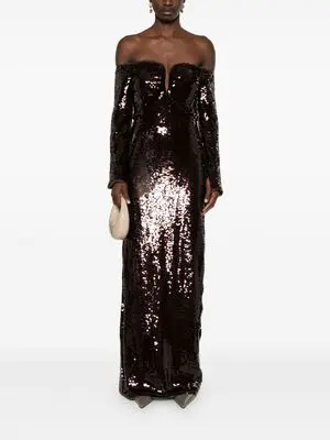 SELF-PORTRAIT Sequin Maxi Dress