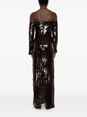 SELF-PORTRAIT Sequin Maxi Dress