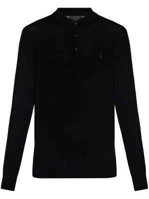 ALLSAINTS Mode Merino-wool Polo Sweater - Black