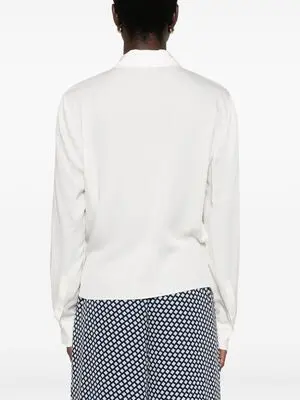 Theory Peak-lapels Wrap Blouse - White