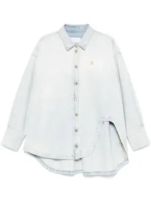 Attico Embroidered-logo Denim Shirt