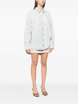Attico Embroidered-logo Denim Shirt