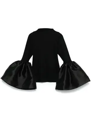 MARQUES' ALMEIDA Flared-cuff Top - Black