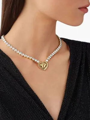 Philipp Plein Rocked Hearts Necklace