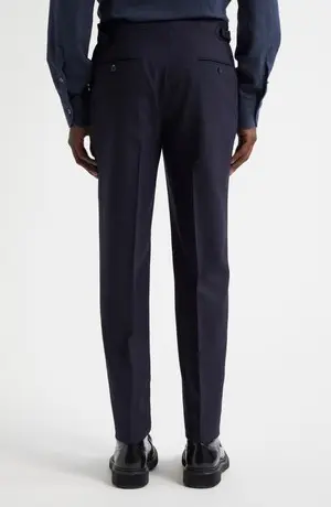 Thom Sweeney Fresco Tailored Wool Trousers