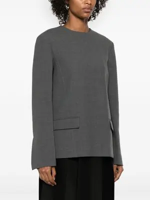 TOTEME Mélange-effect Blouse - Grey