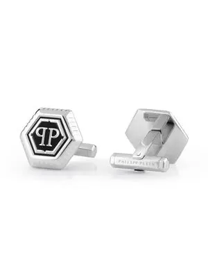 Philipp Plein Hexagon-pp Cufflinks - Silver