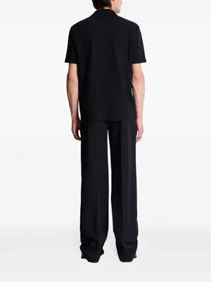 Balmain Logo Polo Shirt - Black