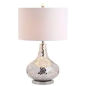 JONATHAN Y Emilia Mirrored Mosaic Led Table Lamp
