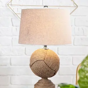 JONATHAN Y Monkey's Knotted Rope Led Table Lamp - Brown/tan