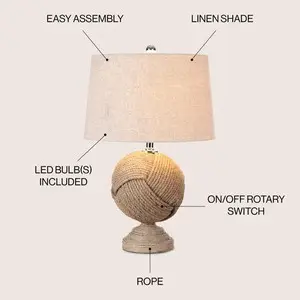 JONATHAN Y Monkey's Knotted Rope Led Table Lamp