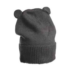 NIRVANNA DESIGNS Bear Cub Ears Beanie - Charcoal
