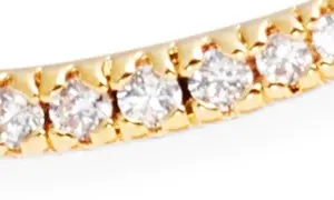 Nordstrom Cubic Zirconia Cuff Bracelet - Clear- Gold