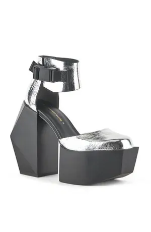 United Nude Stage D2 Platform Pumps - Silver