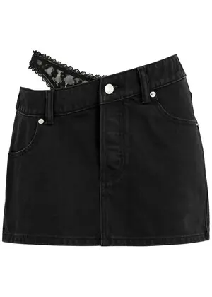 Alexander Wang Underwear-effect Denim Mini Skirt