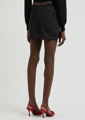 Alexander Wang Underwear-effect Denim Mini Skirt