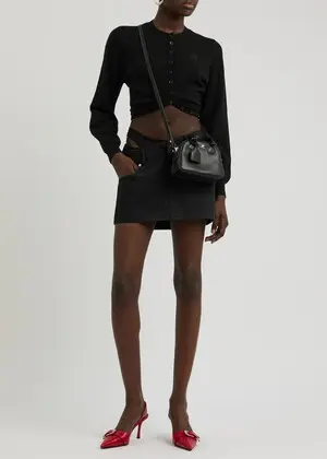 Alexander Wang Underwear-effect Denim Mini Skirt