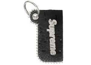 Supreme B.b. Simon Leather Lighter Case Keychain - Black