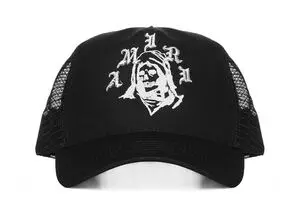 Amiri Reaper Trucker Cap - Black/white