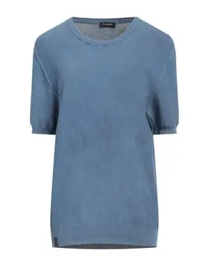 AROVESCIO Knitted Cotton Sweater - Blue
