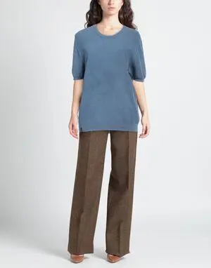 AROVESCIO Knitted Cotton Sweater - Blue