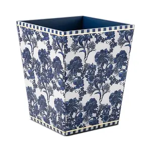 MACKENZIE-CHILDS Royal English Garden Waste Bin - Blue