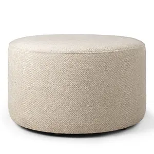 ETHNICRAFT Barrow Pouf, Large - Off White