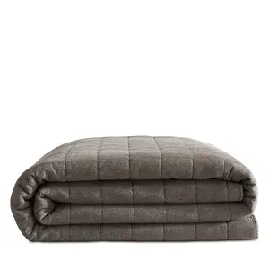 Calvin Klein Melange Flannel Quilt, Queen Chocolate