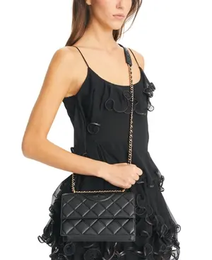 Tory Burch Small Fleming Leather Shoulder Bag - Black