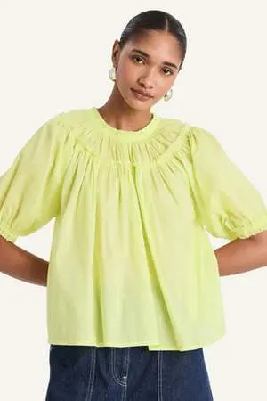 Merlette Menton Voile Top - Citrine