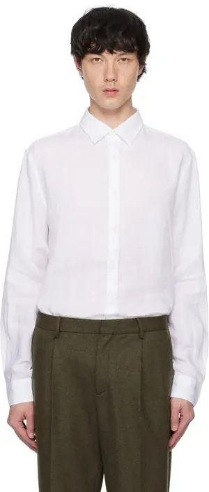 Sunspel Linen Shirt - White
