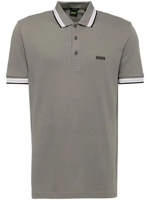 BOSS Logo Embroidery Short-sleeves Polo Shirt