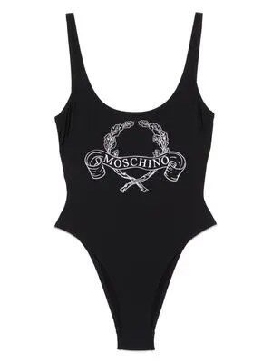 Moschino Print Swimsuit - Black