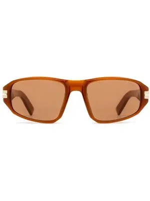 Zegna Oval-frame Sunglasses - Brown