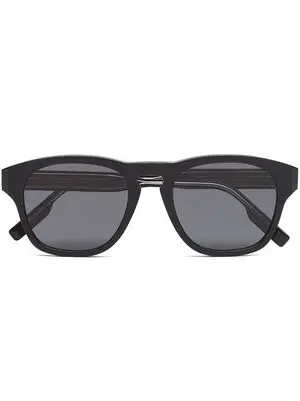 Zegna Tinted Square-frame Sunglasses - Black