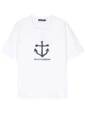 Dolce & Gabbana Marina-print Cotton T-shirt