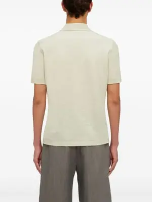 FERRAGAMO Logo-embroidered Half-zip Polo Shirt - Green