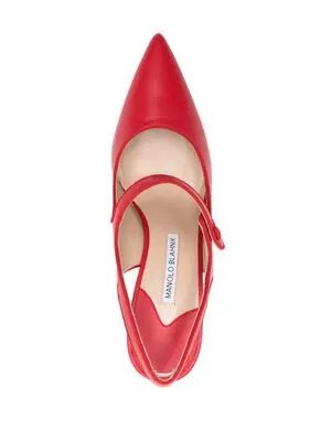 Manolo Blahnik 90mm Campari Pumps - Red