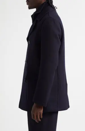 Thom Sweeney Double Face Virgin Wool Peacoat