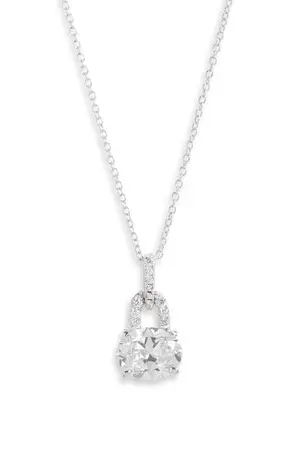 Nordstrom Cubic Zirconia Pendant Necklace - Platinum Plated
