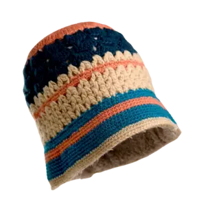 NIRVANNA DESIGNS Stripe Sun Hat - Blue Combo