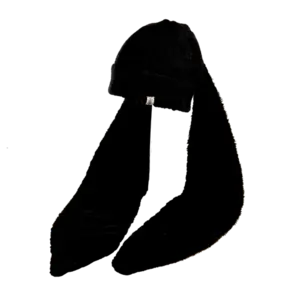 NIRVANNA DESIGNS Oversized Ear Beanie - Black