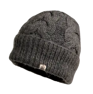 NIRVANNA DESIGNS Lenox Cable Knit Beanie - Ash