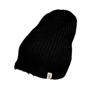 NIRVANNA DESIGNS Tudor Ribbed Beanie - Black
