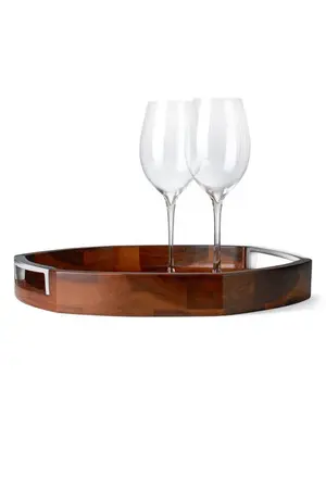 NAMBE Rivet Handle Tray - Brown