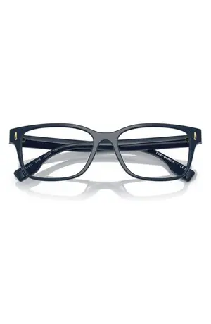 Tory Burch 53mm Rectangular Eyeglasses - Navy